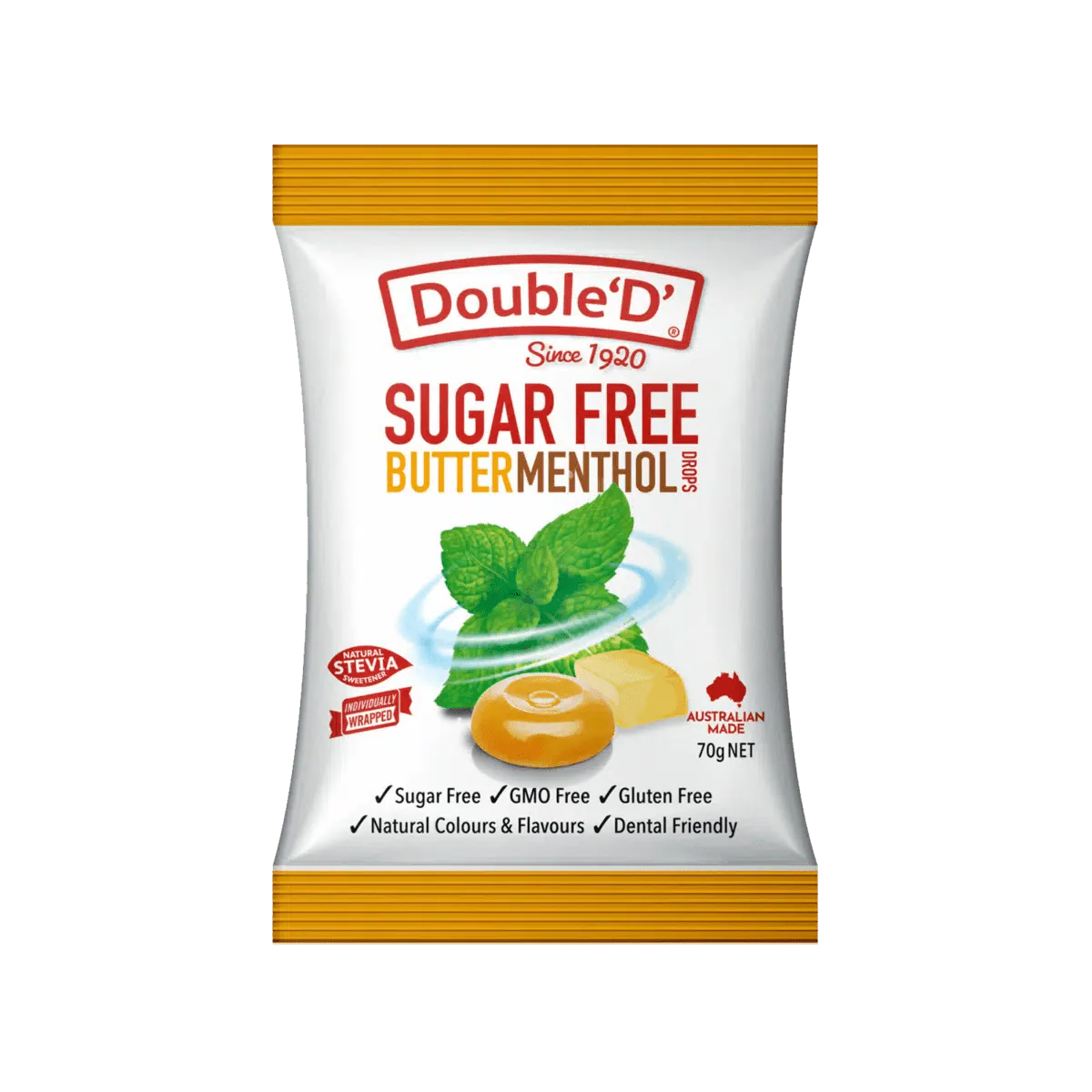 Buy Double D Sugar Free Butter Menthol @ Love Low Carb Australia