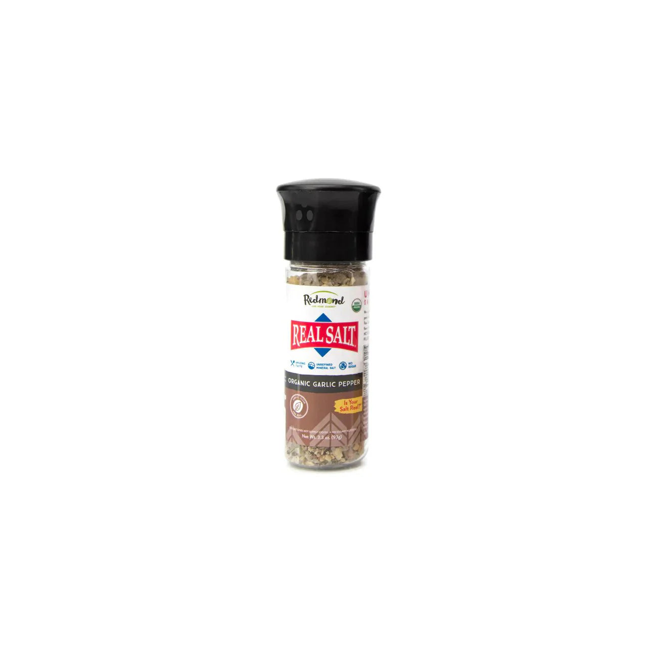 Buy Redmond Real Salt Organic Garlic Pepper 93g – Love Low Carb