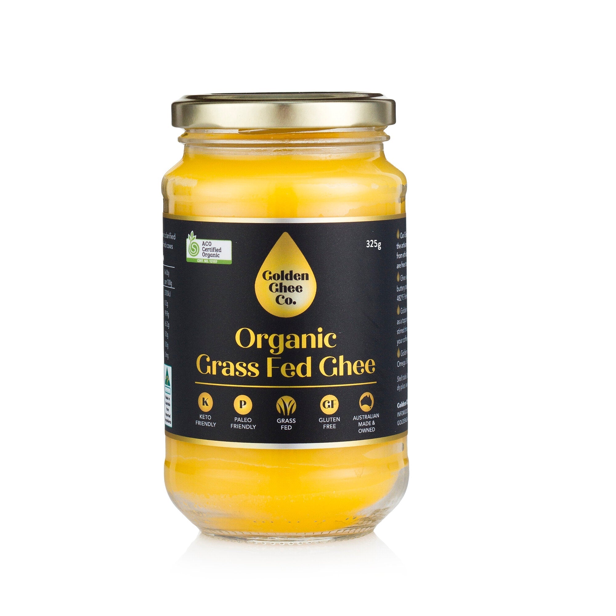 Buy Golden Ghee Co Organic Grass Fed Ghee Online @ Love Low Carb Australia