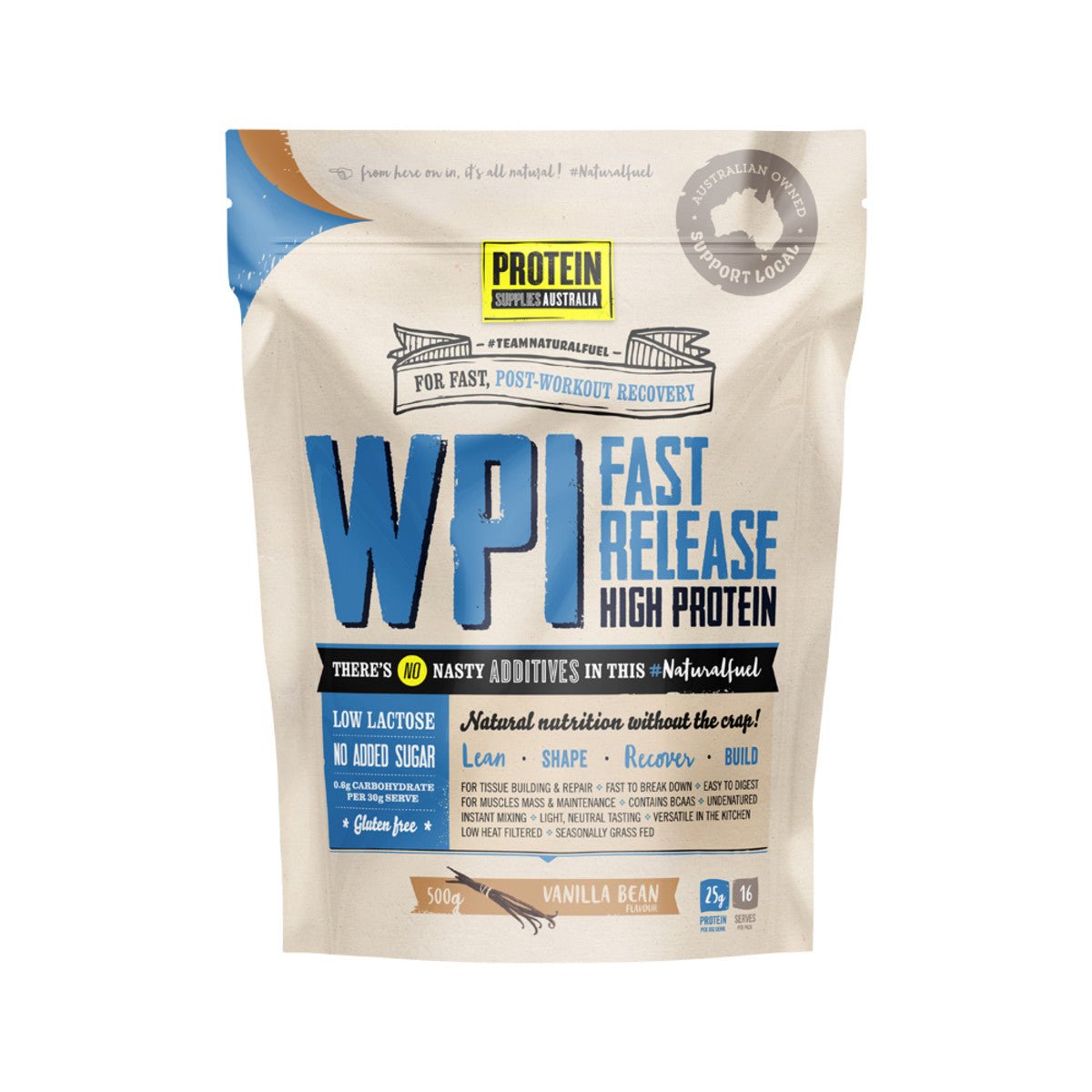 Protein Supplies Australia WPI Fast Release High Protein Vanilla Bean ...